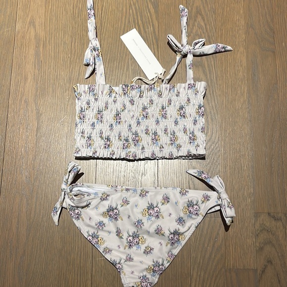 Minnow | Swim | Nwt Minnow Swim X Brock Collection Smocked Bikini Sz 9 ...
